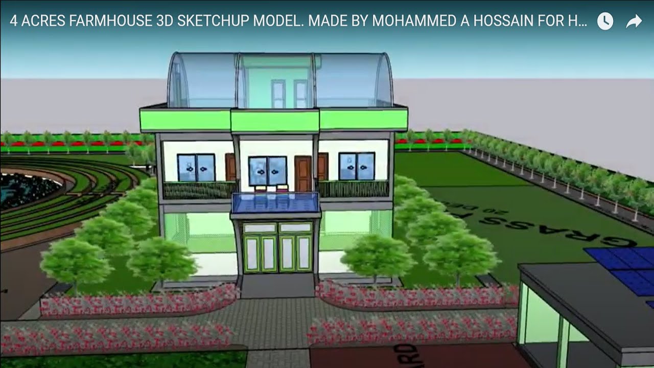 4 acre organic farms complex 3D sketchup model by@MohammedOrganic for ...