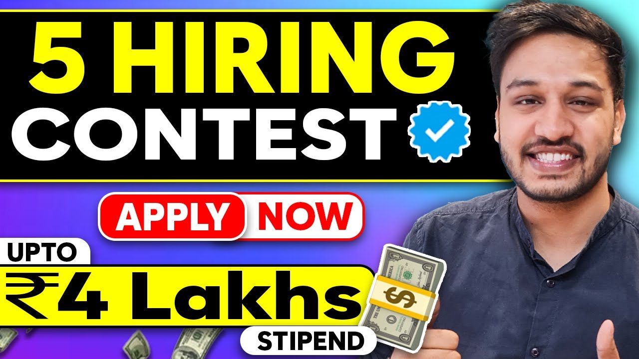 5 Hiring Contest LIVE Now | Internships & Placements 2023 | Stipend ...