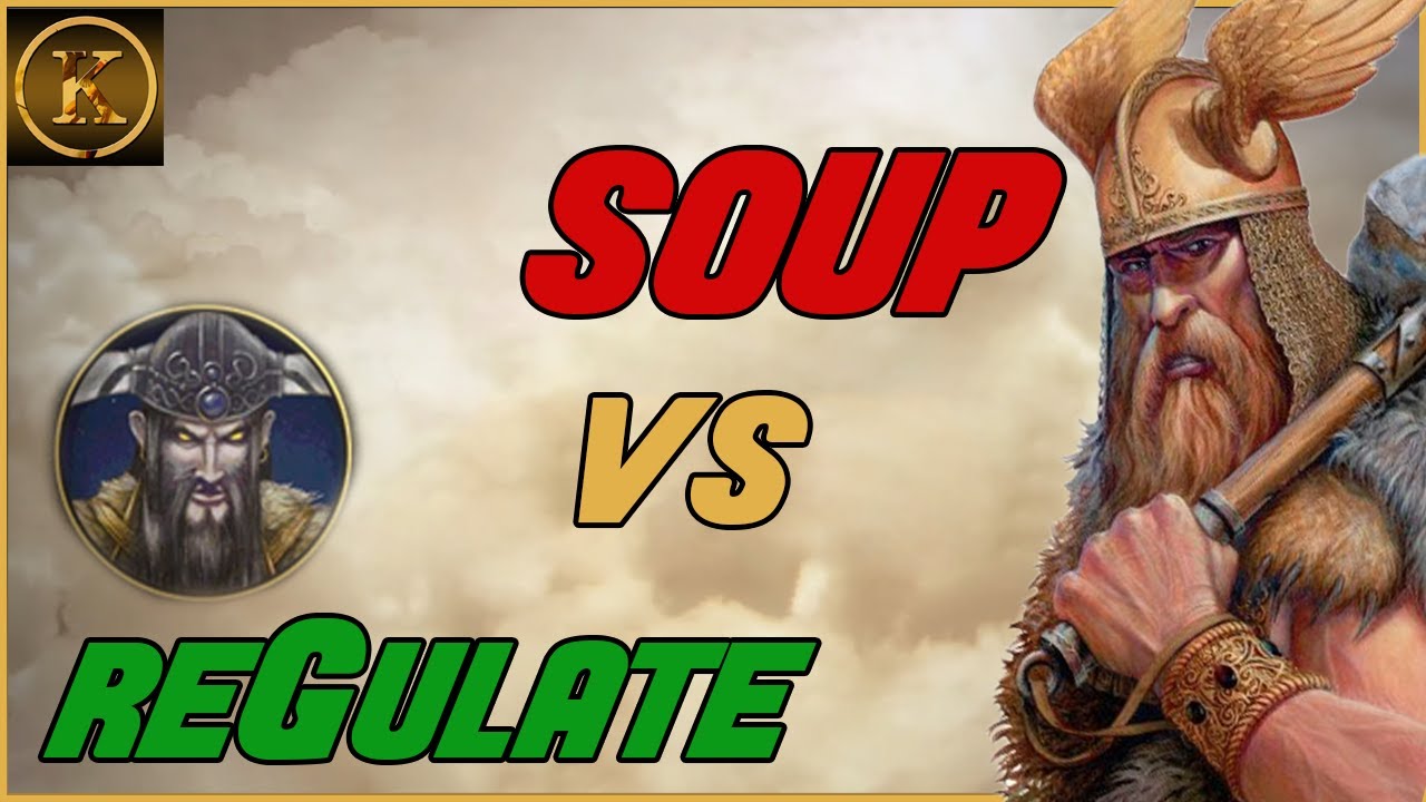 Soup (Thor) VS reGulate (Loki) OLDSCHOOL on Marsh - Age of Mythology # ...
