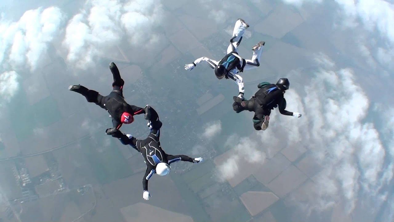 British Skydiving National 4 way Championships 2013 - YouTube