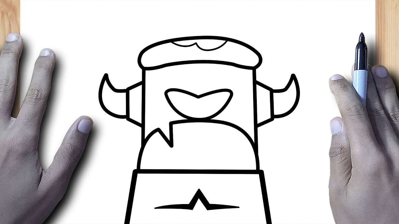 COMO DIBUJAR EL NUEVO EMOTE DEL MINI PEKKA - YouTube
