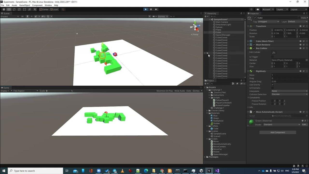 Spawning Game Objects at Random Position and Collision Detection in Unity - YouTube