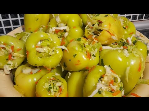 🔴QIŞ ÜÇÜN İÇİ DOLDURULMUŞ BİBƏR TURŞUSU.SUPER RESEPT.🫑🌶#turşular #bibərturşusu