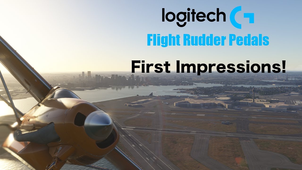 Logitech Flight Rudder Pedals Unboxing and First Impressions in MS ...