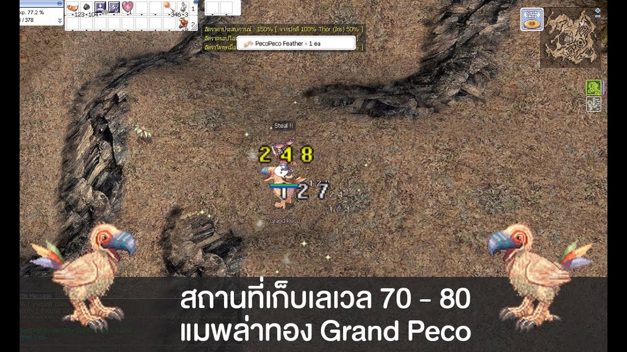 Ragnarok Exe ที่เก็บเลเวล 70-80 แมพหาทอง Grand Peco | Kamonway - YouTube