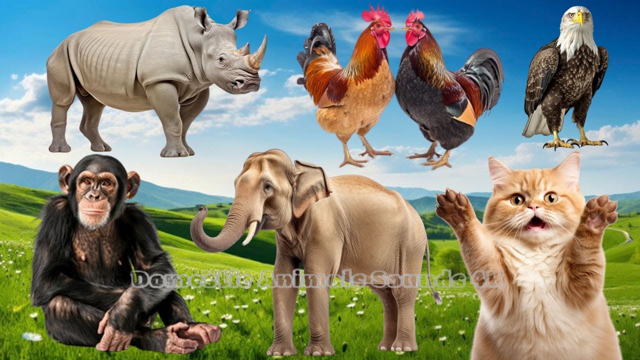Cute Baby Monkeys: Rooster, Buffalo, Monkey, Kangaroo, Racoon, Wolf ...