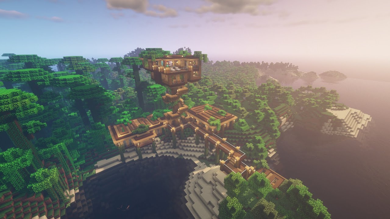 Minecraft Cinematic | Jungle Treehouse Base #4 - YouTube