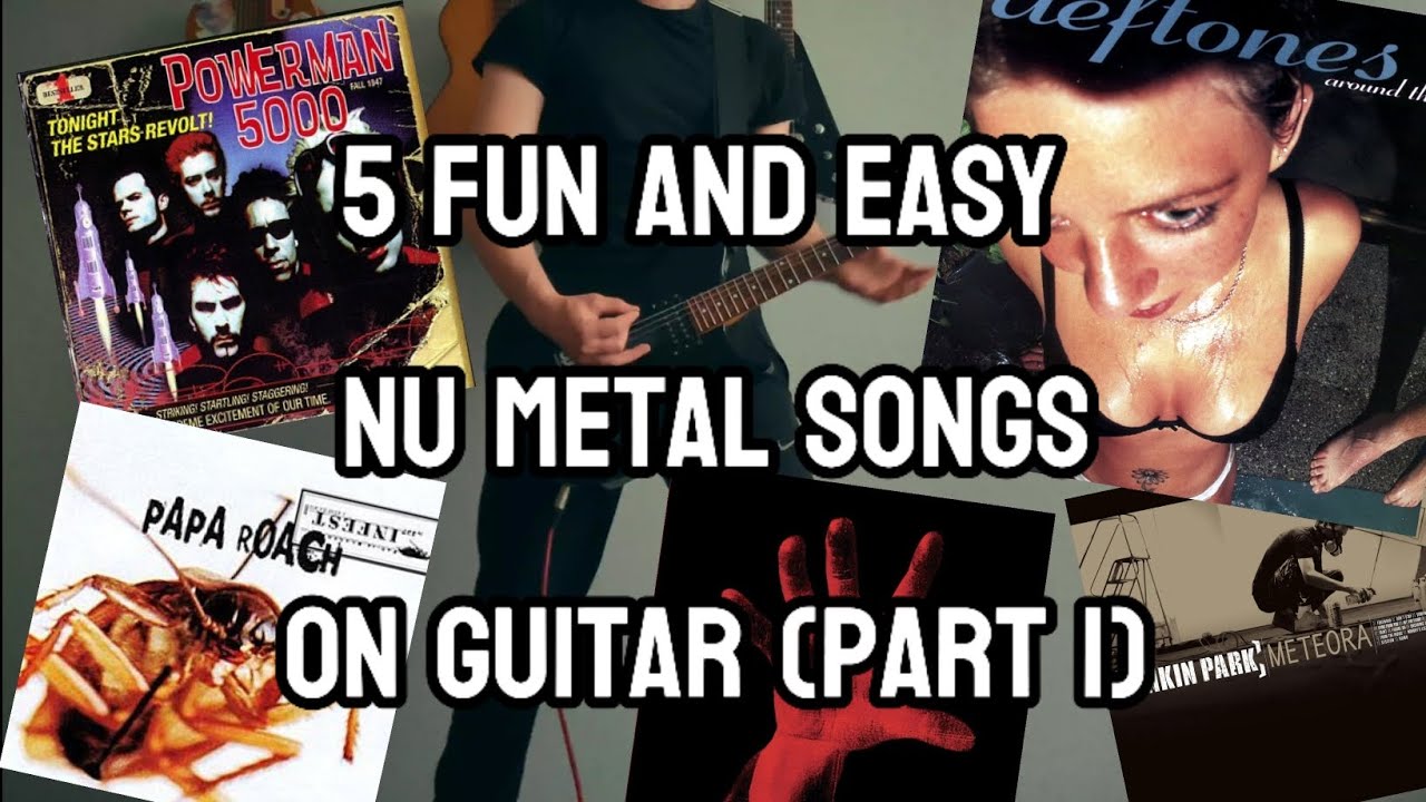 5 Fun And Easy Nu Metal Riffs on guitar (Part 1) Deftones , Papa Roach ...