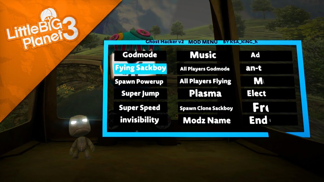 LittleBigPlanet 3 - Real Working Mod Menu Ghost Hacker v2 - YouTube