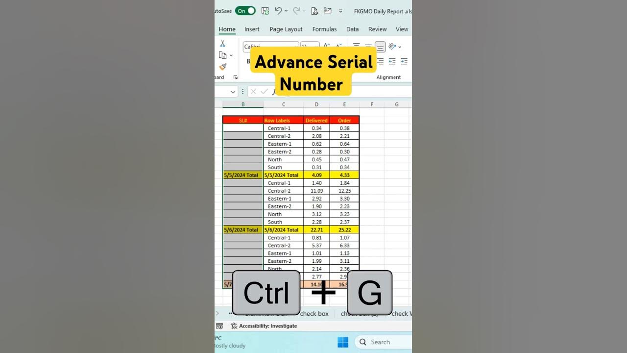Advance Serial Number In Excel Exceltech Microsoftexcel Exceleducation Exceltips Youtube