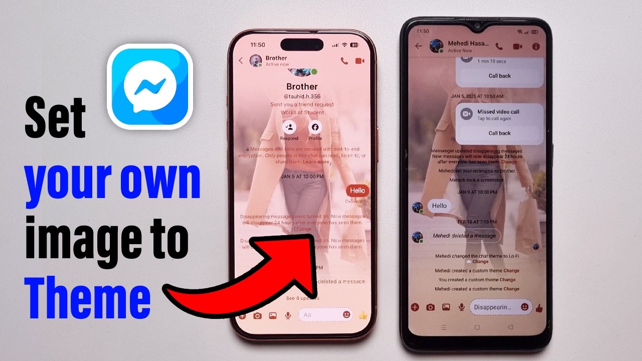 How to Set Custom Theme in Messenger Using Your Own Picture (2026 ...