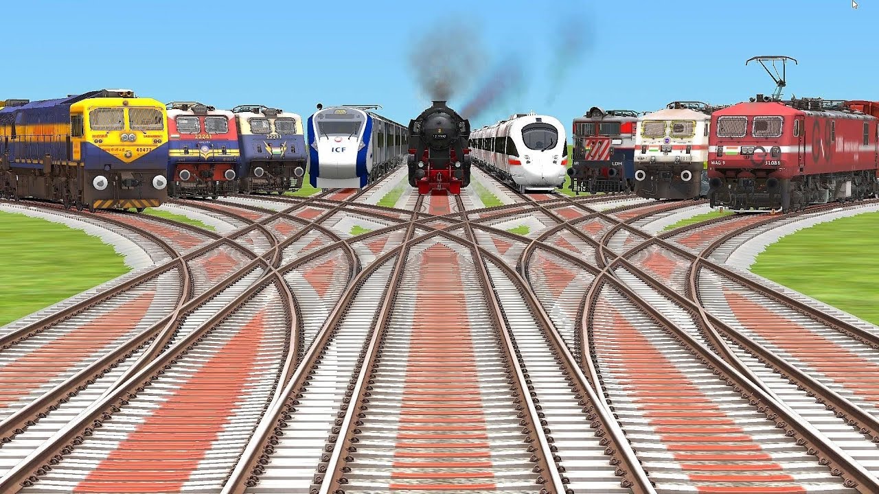 Indian Train Crossings 3D Gameplay | trains on train tracks - YouTube
