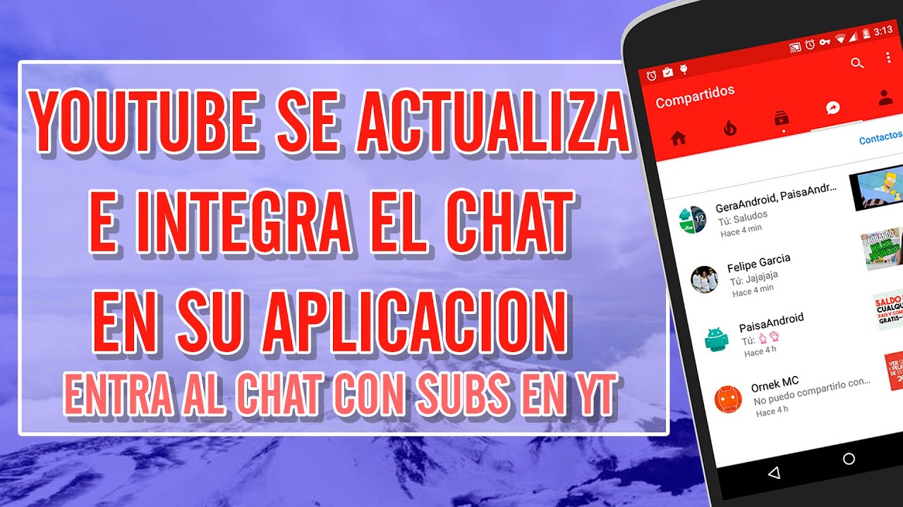 Actualización De YouTube Con Chat | Grupo En YT Con Suscriptores - YouTube