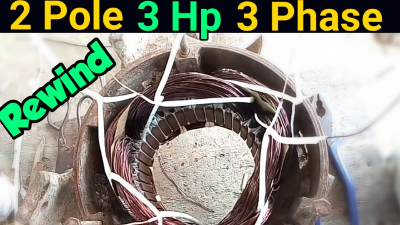 How to rewind 3 phase motor | 3HP motor rewinding |Induction motor ...