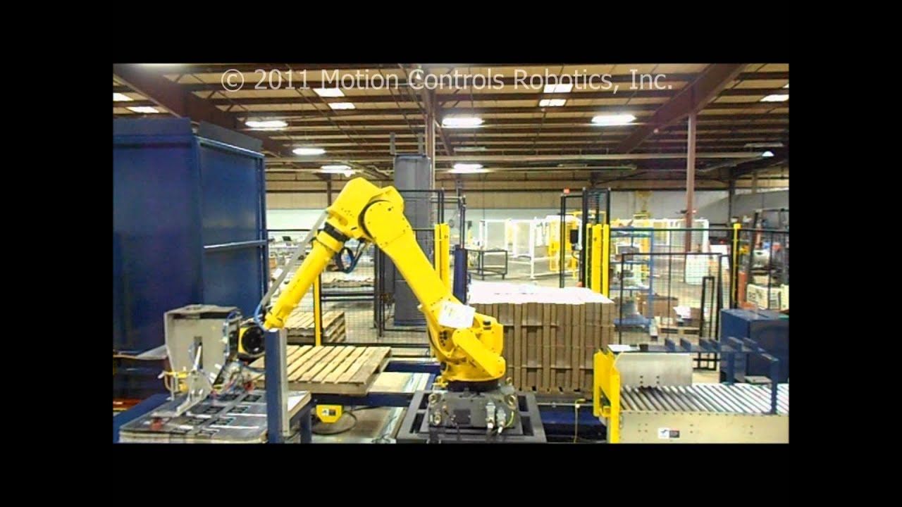 Box Board Pre-Printed Die Cut Blank Robotic Palletizing Operation - YouTube