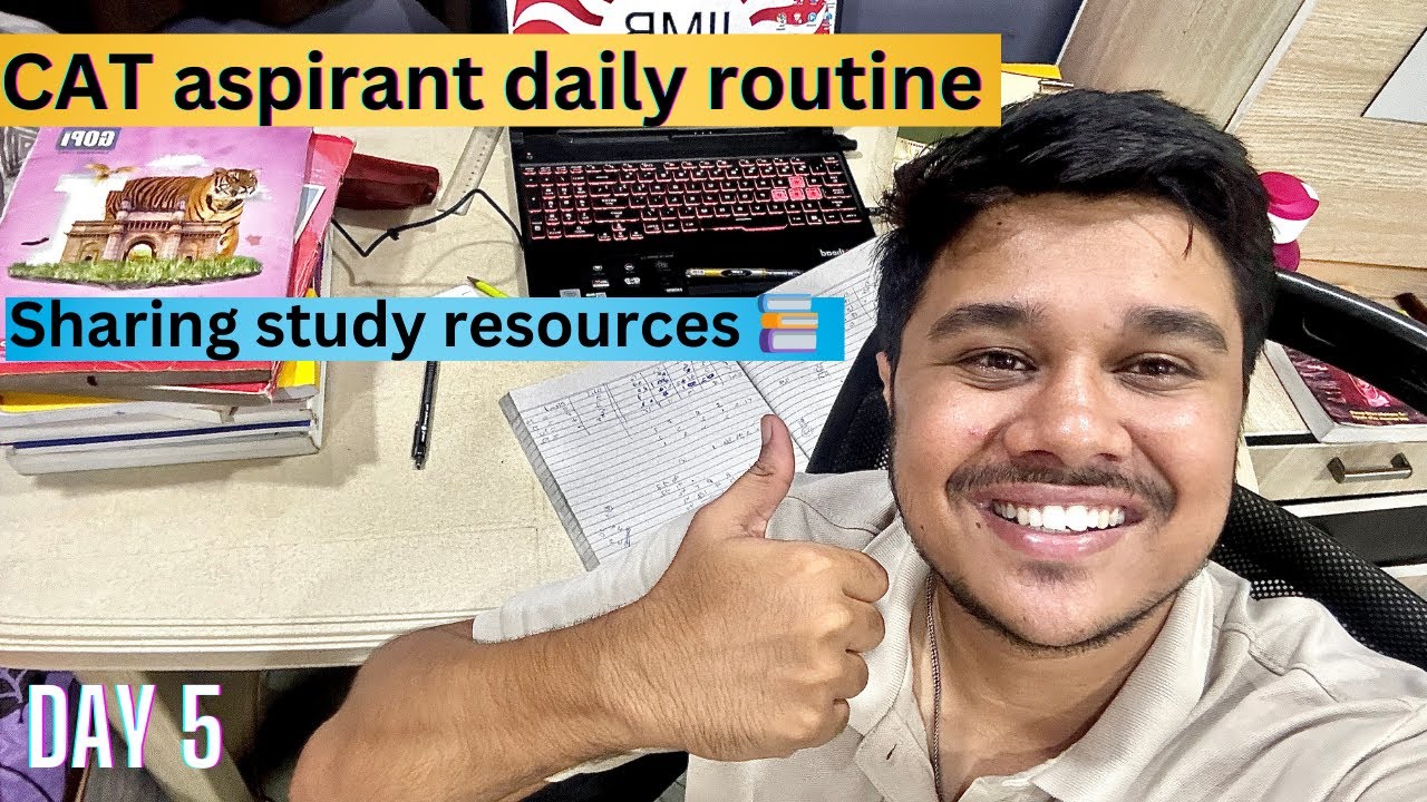 Daily routine of cat aspirant ll material for cat exam ll cat journey ...