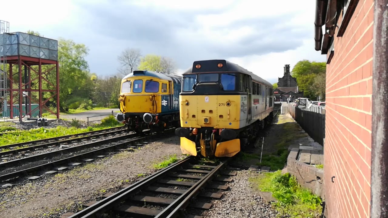 A busy moment at Cheddleton during the Churnet Valley Railway Diesel ...