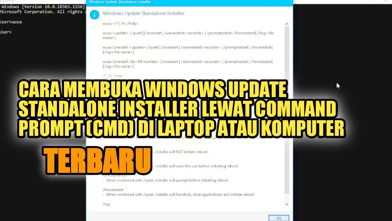 CARA MENJALANKAN WINDOWS UPDATE STANDALONE INSTALLER LEWAT COMMAND ...