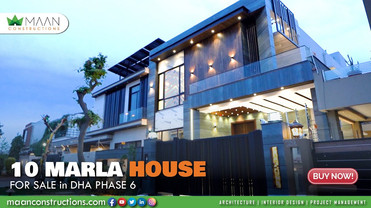 10 Marla House in DHA Phase 6 | +92 300 7639290 | Designed & Construct By Maan Constructions ...