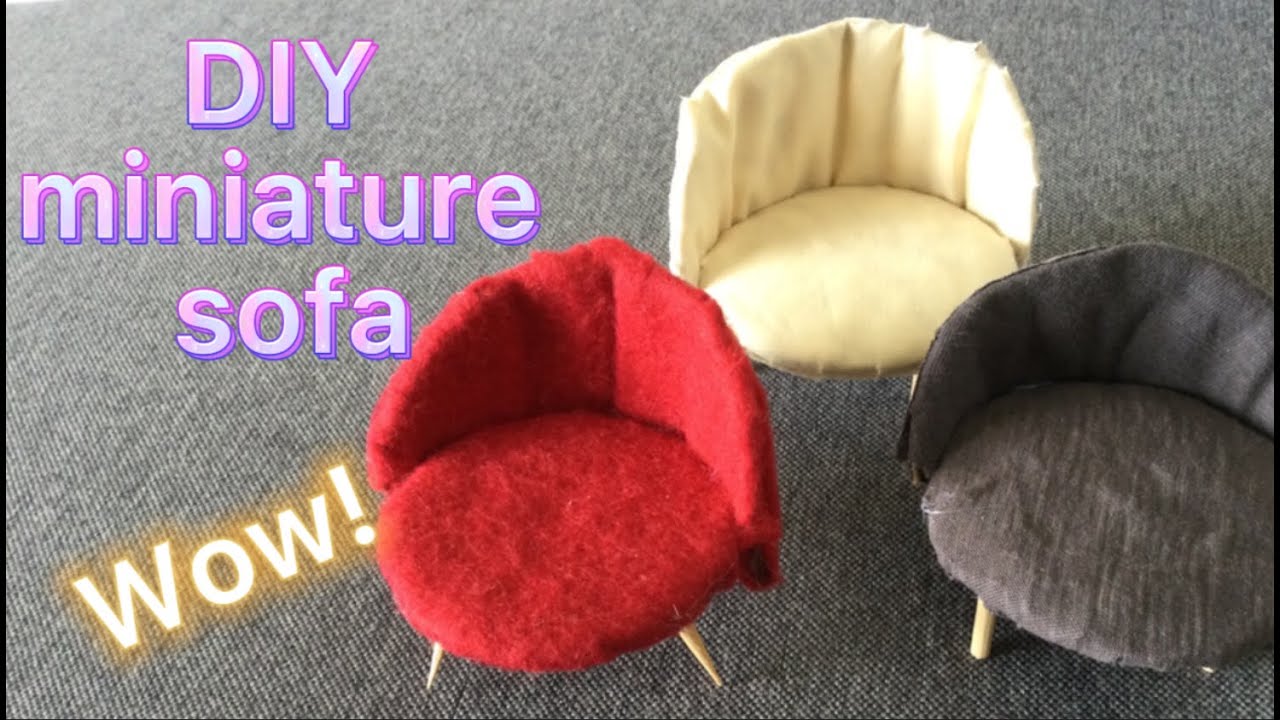 Diy Miniature No sew round chair,Very easy craft|Recycling craft ...