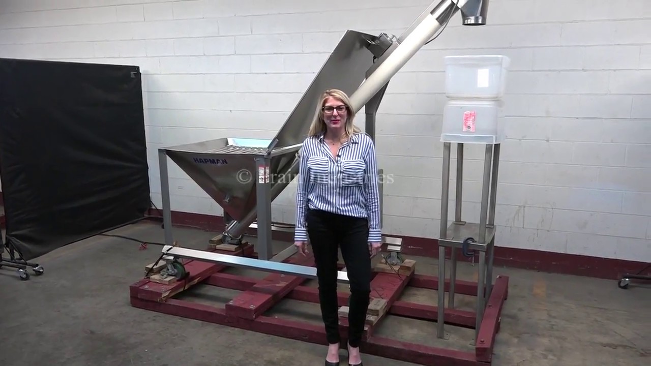 Hapman Screw Conveyor and Product Hopper Demonstration - YouTube
