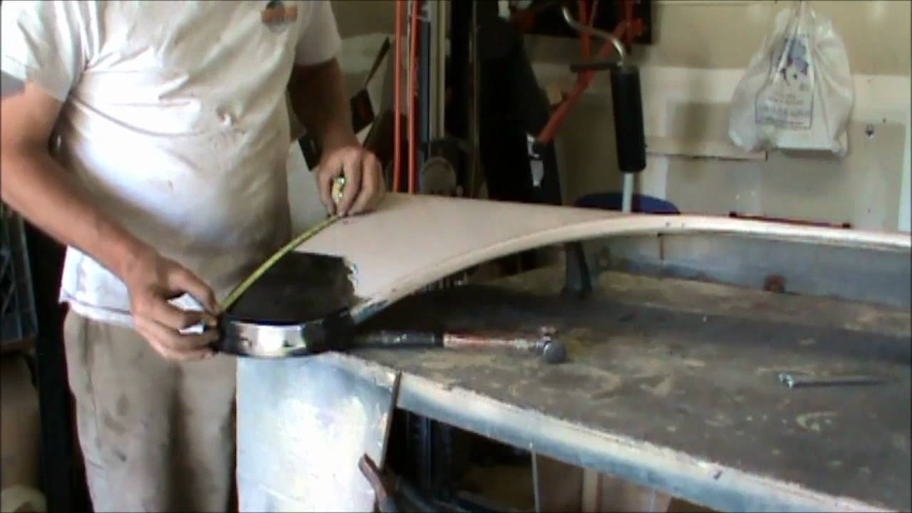 1960 to 1966 front fender rust repair part 2 - YouTube