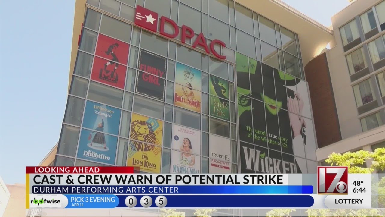 Cast and crew warn of a potential strike at DPAC - YouTube