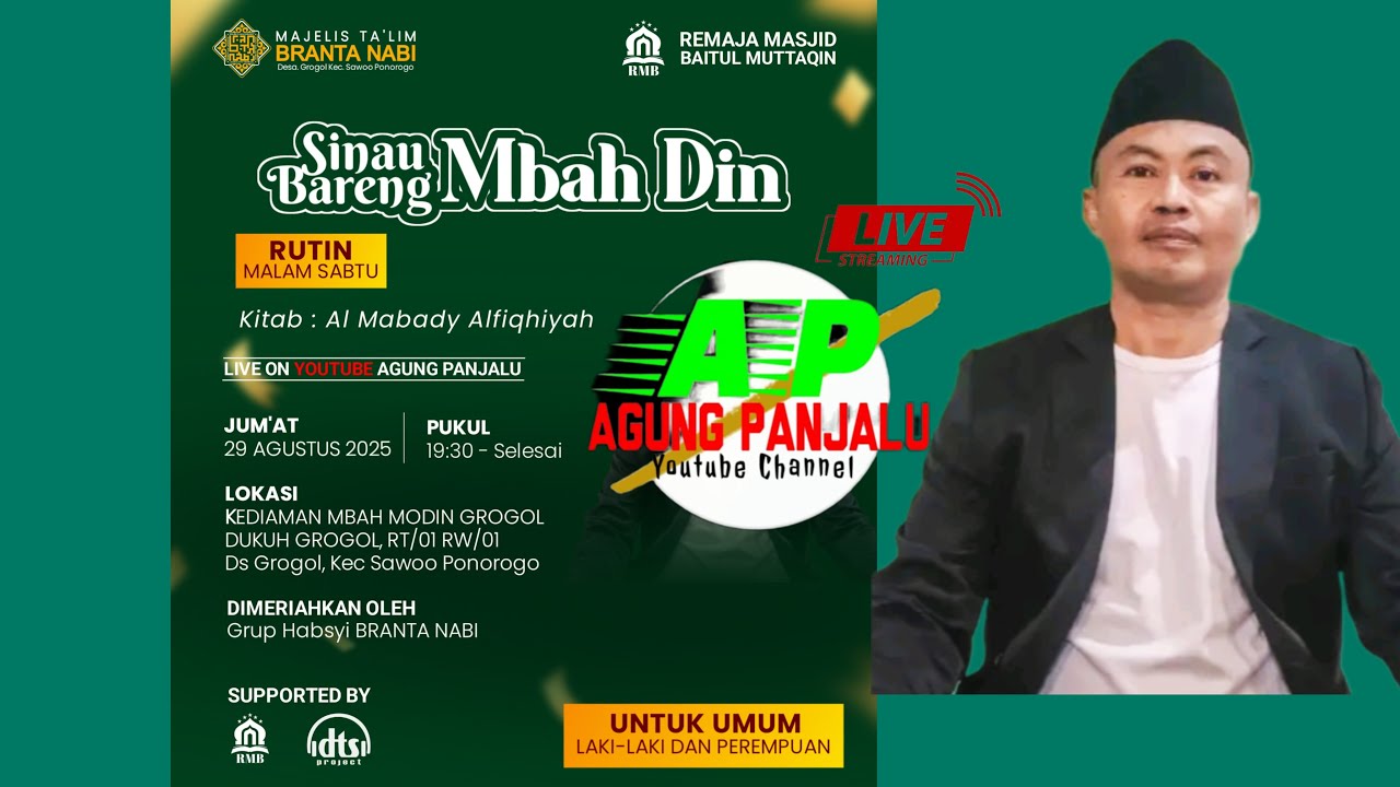 🔴 Live Pengajian dan Sholawat MBAH MODIN Grogol//Rutinan Malam Sabtu ...