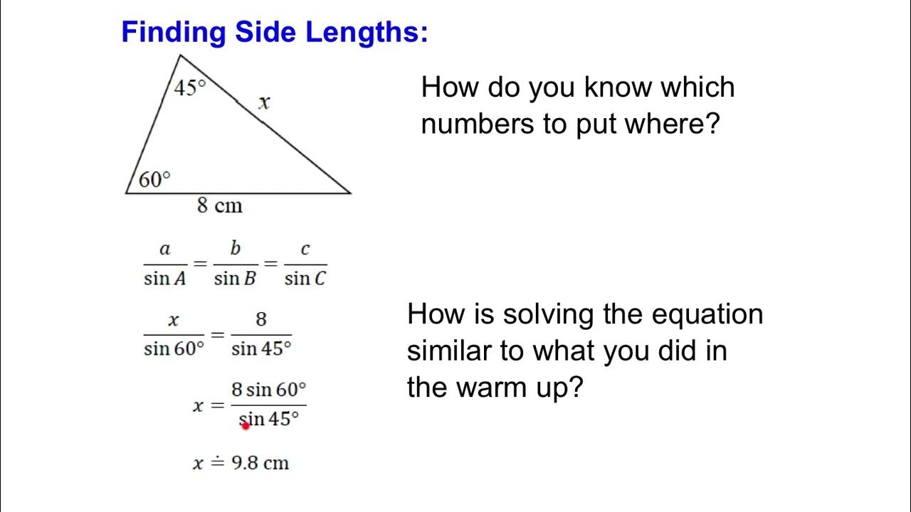 MCF3M 3-4 Sine Law - YouTube