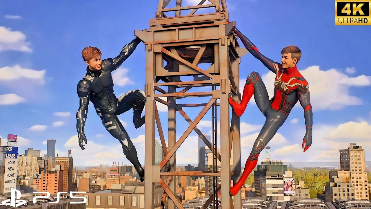 Harry Venom Suit & Peter Fight With Kraven's Hunter (4K PS5) - YouTube