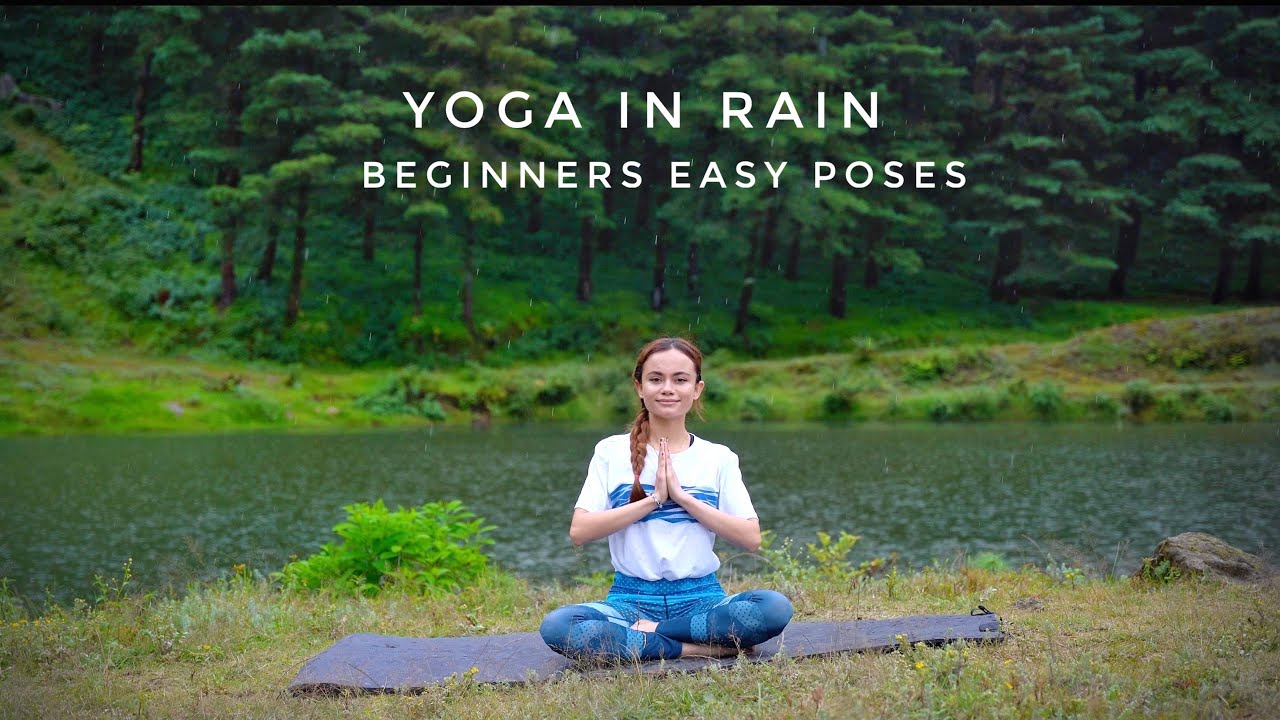 Yoga for Beginners | Guided video in English | Easy and Relaxing Pose | Yoga in Rain - Zen-Z ...