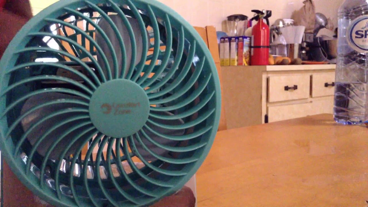 The comfort zone light blue personal turbo fan - YouTube