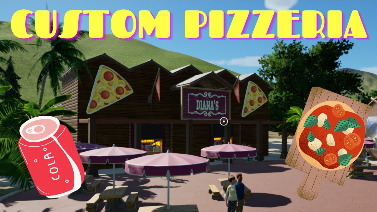 EASY to build CUSTOM PIZZERIA on Planet Coaster! ( CostaRosa Ep.4 ...