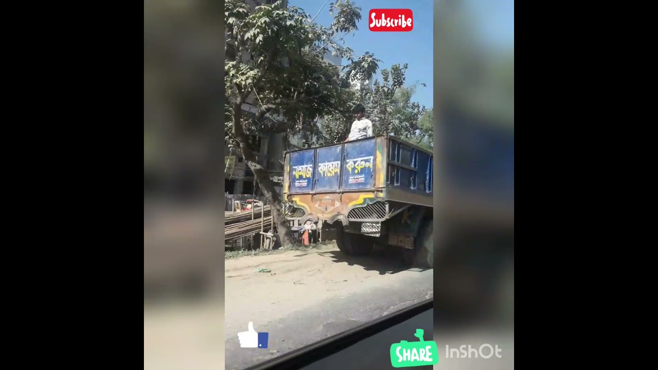 Nitol tata lpt 709ex2 open truck park beside the road at Kamarpara Bus ...