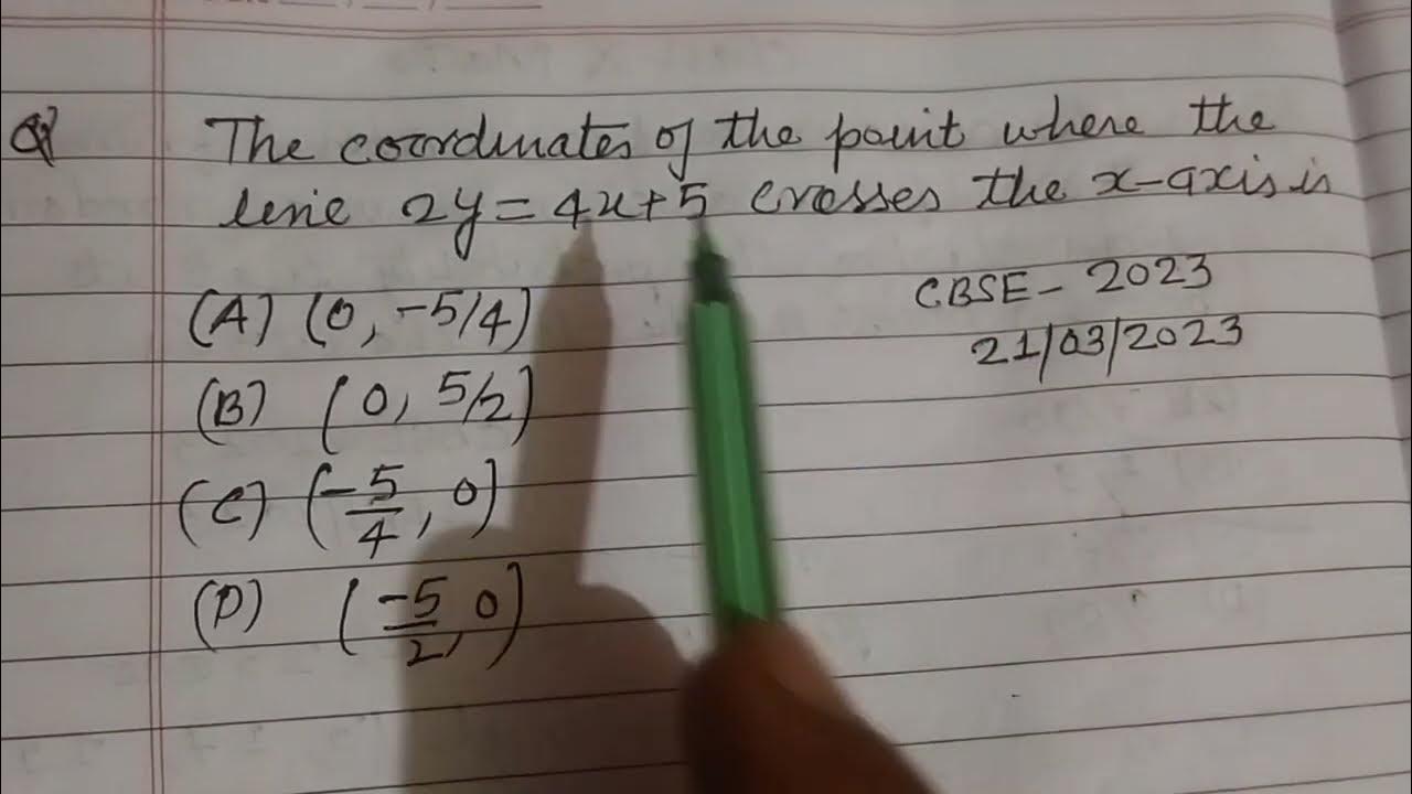 the-coordinates-of-the-point-where-the-line-2y-4x-5-crosses-the-x-axis