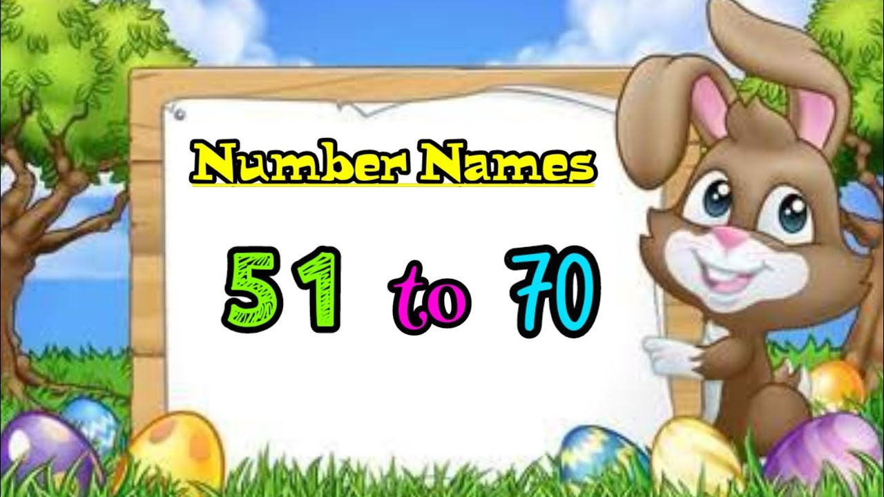Number Names 51 to 70 for Kids: Fun Learning Counting in Words! 📚 - YouTube