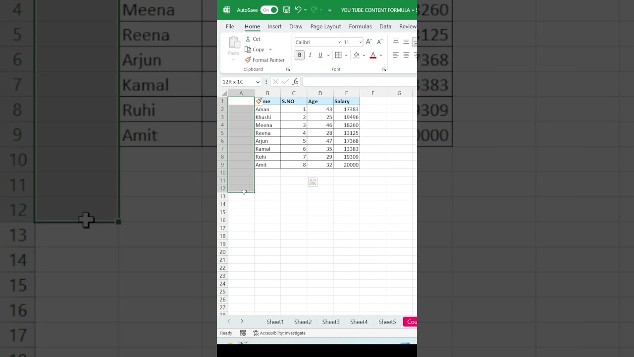How To Move Column In Excel excelshortcuts YouTube How To Move Column In Excel excelshortcuts YouTube