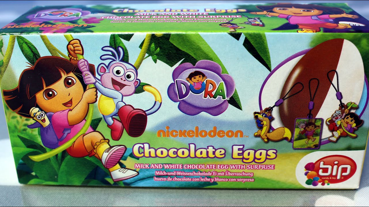 Dora The Explorer - Chocolate Eggs - Nickelodeon - Bip - Unboxing - YouTube