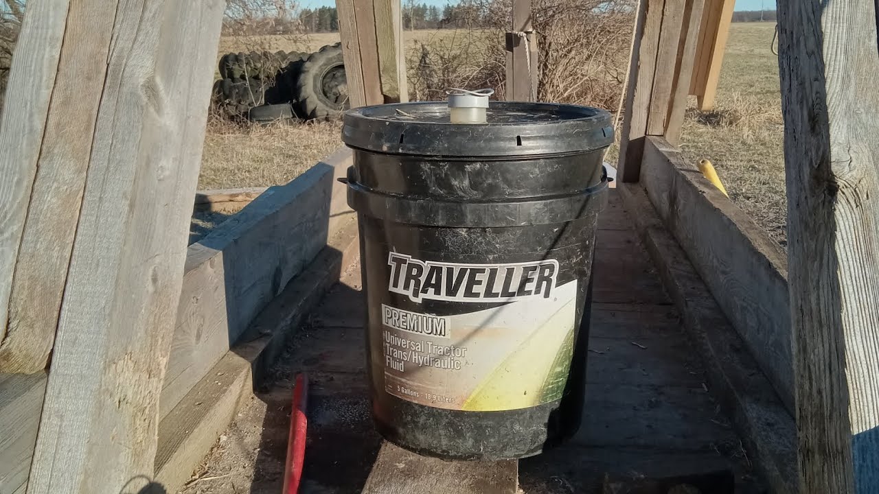 Throwing an Empty Pail of Oil - I under estimated that one ! - YouTube