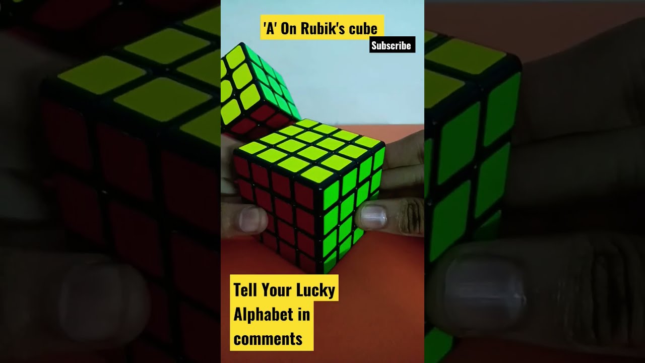 "A" On Rubik's Cube (Part 1) | Alphabet On Rubik's cube | Letters ...