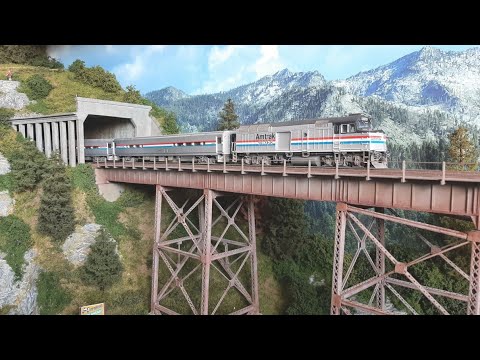 HO scale / M-Rails / Amtrak NPCU and new Layout section - YouTube