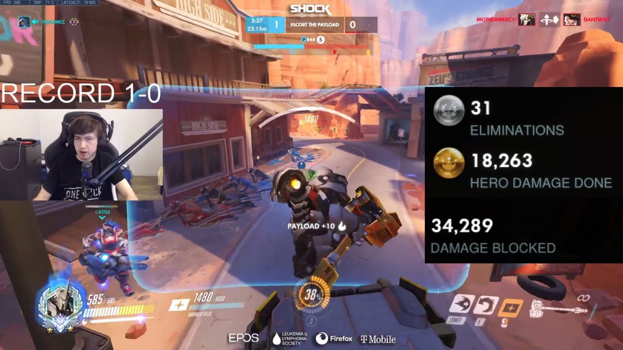 SUPER TOP 4 REINHARDT vs GIG (LA VALIANT) ! INSANE OWL REIN BATTLE ...