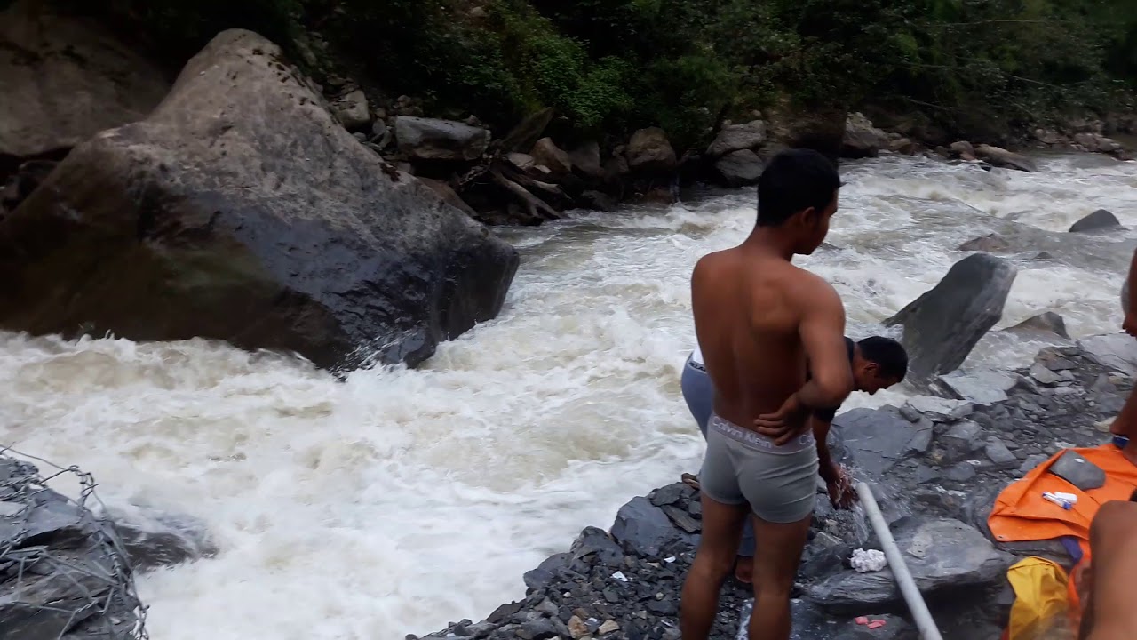 Hot water spring of Rasuwa, Nepal - YouTube