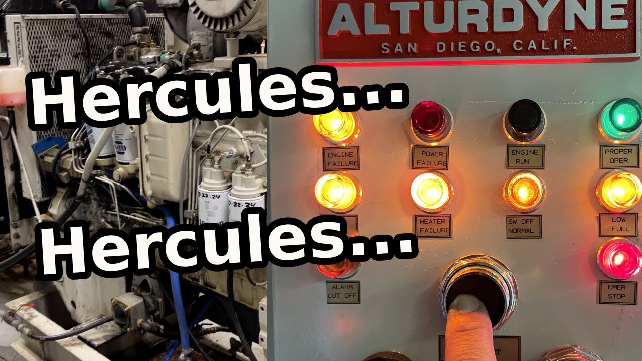 1976 Hercules Generator Run at the Long Lines Building - YouTube