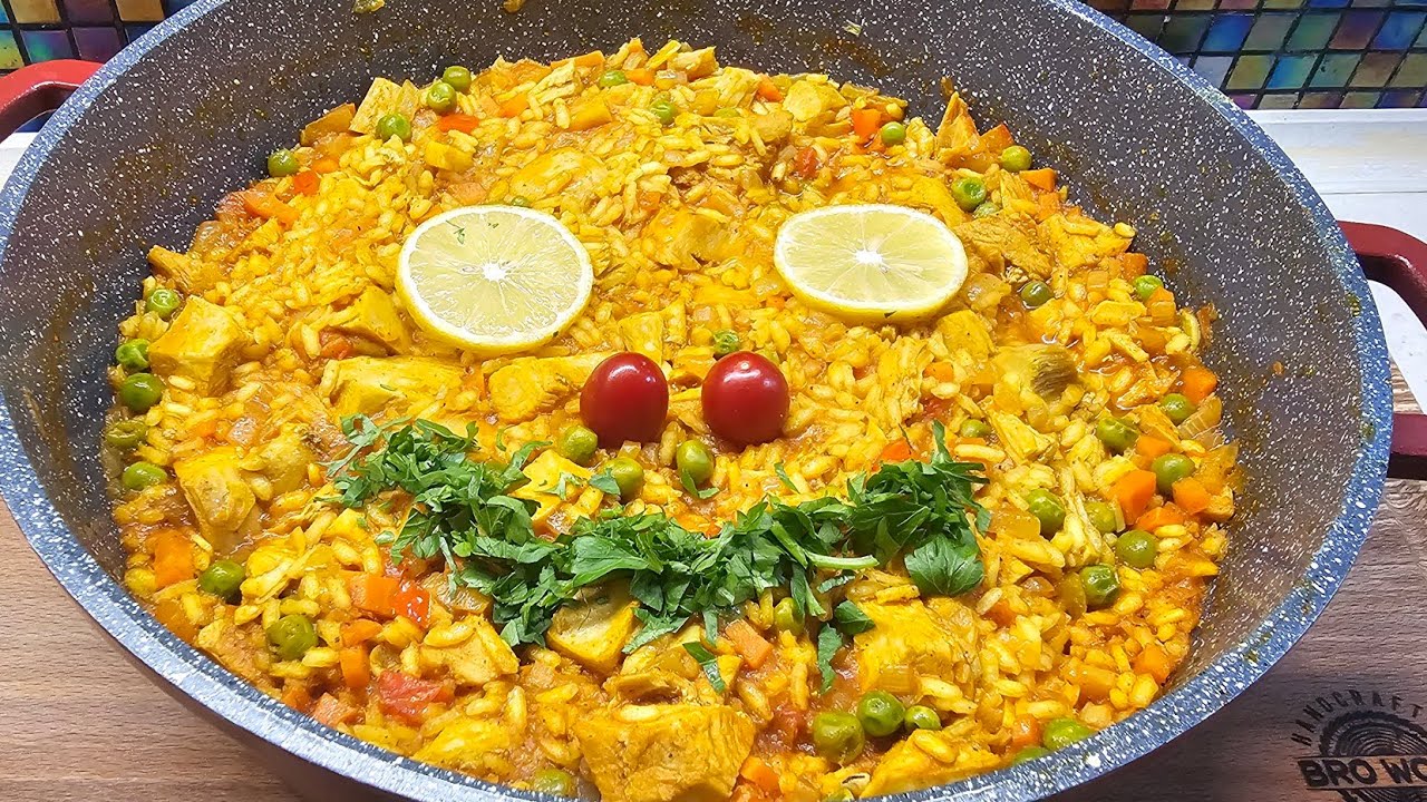 PAELLA CU CARNE DE PUI. REȚETE SPANIOLE. - YouTube