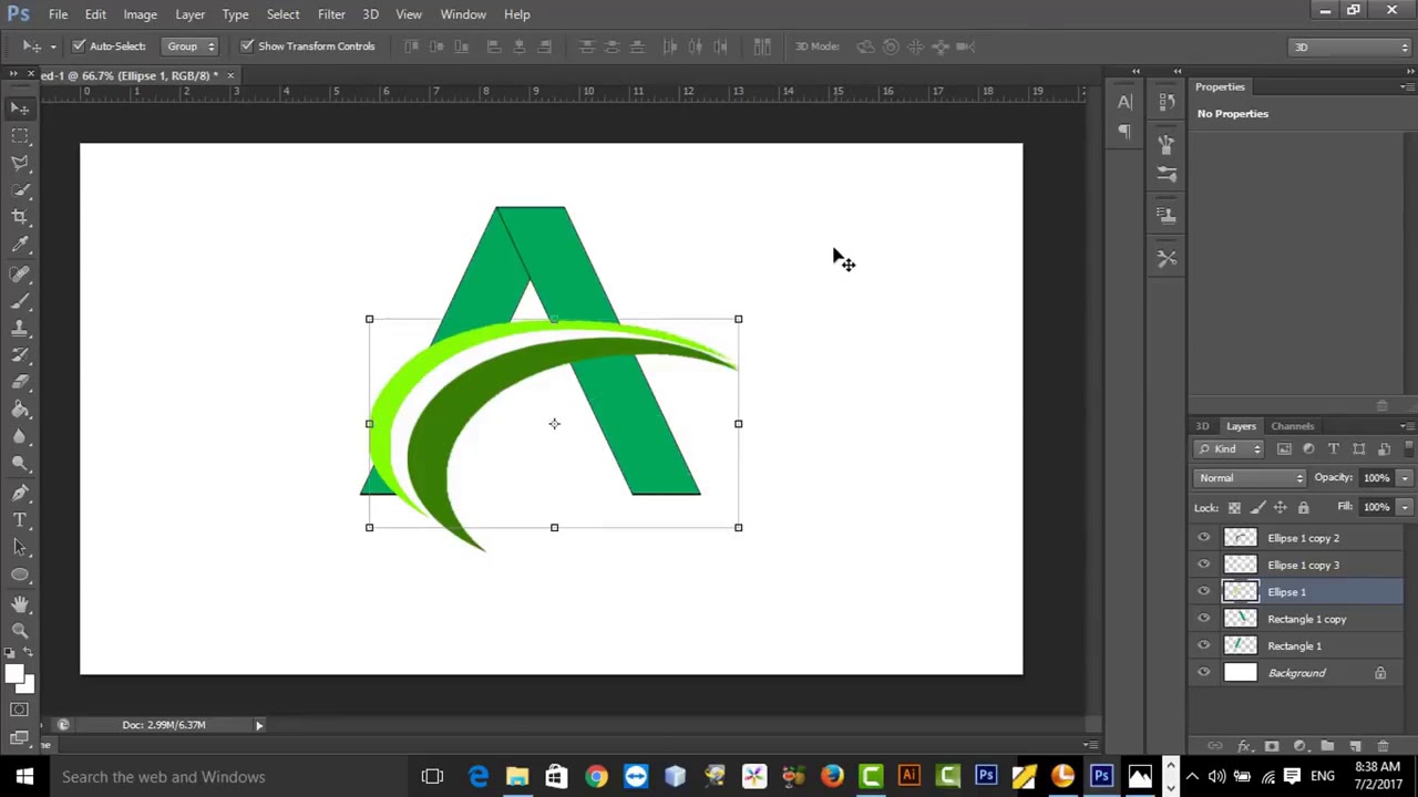 Photoshop Tutorial logo design A letter logo design Adobe Photoshop Cs6 ...