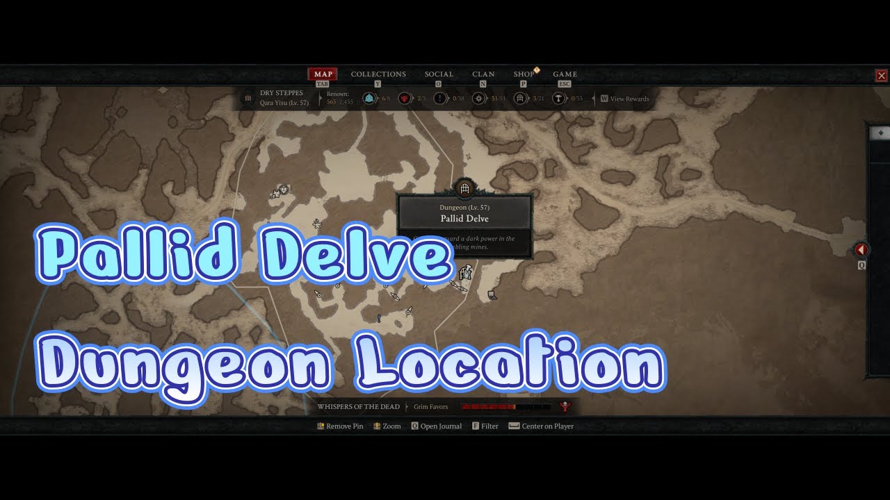 Diablo 4 - Pallid Delve Dungeon Location - YouTube