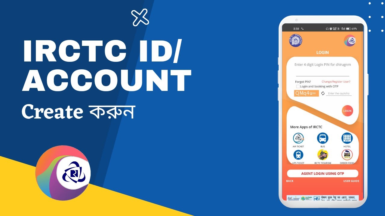 How to create irctc account || ফোনের মাধ্যমে irctc id create করুন - YouTube