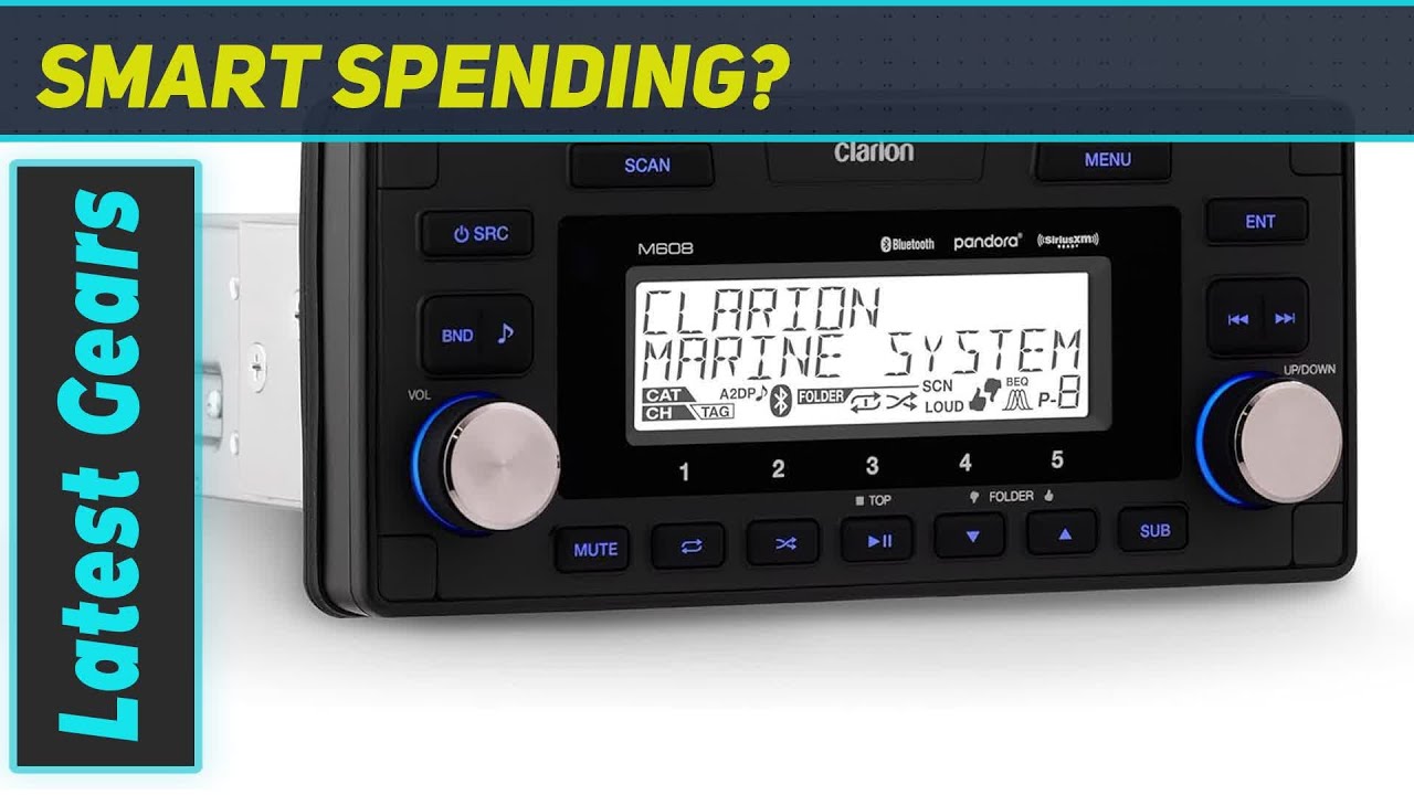 Clarion M608 Marine Bluetooth Watertight 4-Zone Digital Media Receiver ...