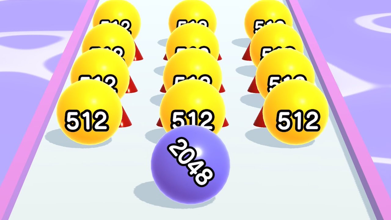 Ball Run 2048 Infinity - Satisfying Mobile Games New Update - YouTube